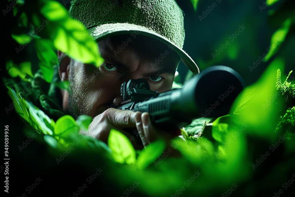 Hunting Forest with the tension of a hidden predator, captured in a ...