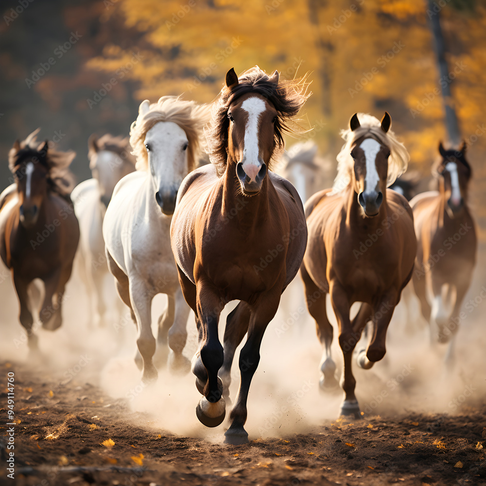 The Dynamic Majesty of Galloping Horses - Capturing the Raw Freedom and ...