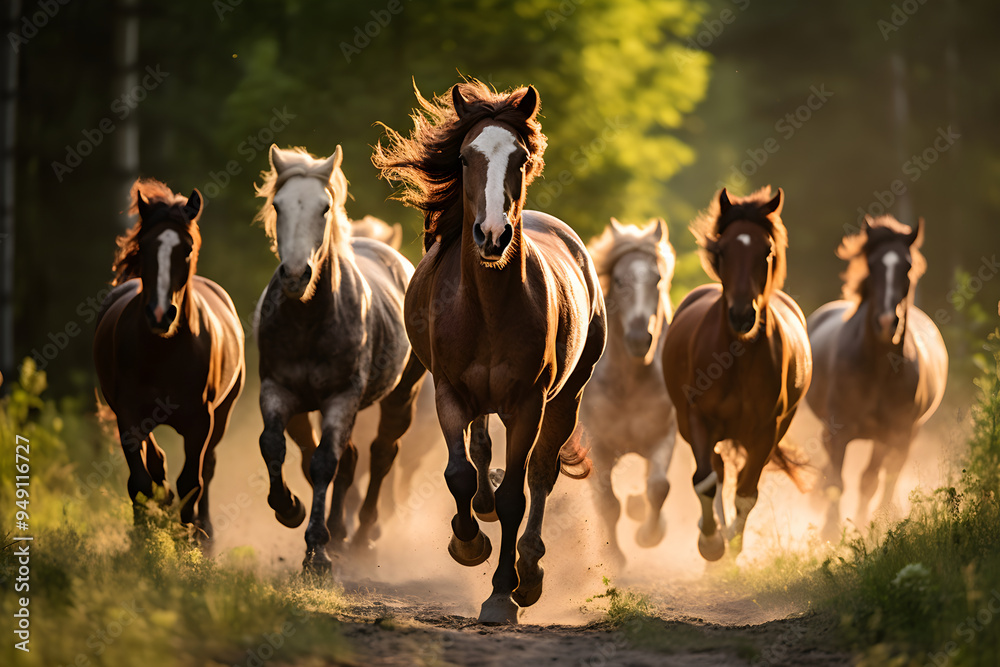 The Dynamic Majesty of Galloping Horses - Capturing the Raw Freedom and ...
