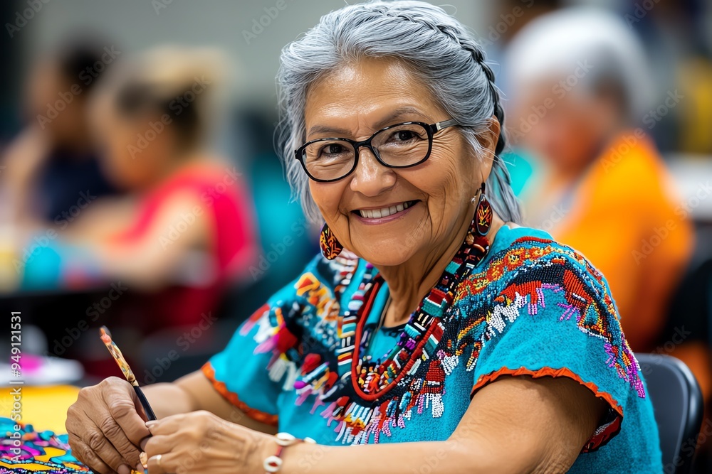 Native American Day with a focus on traditional clothing making ...