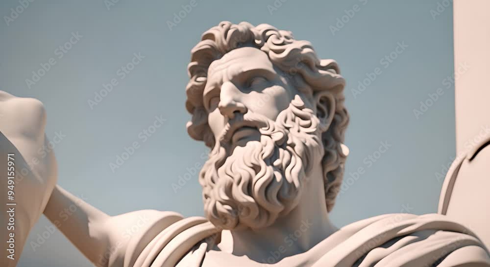 Stoicism concept sculpture of a stoic representing philosophy ancient ...