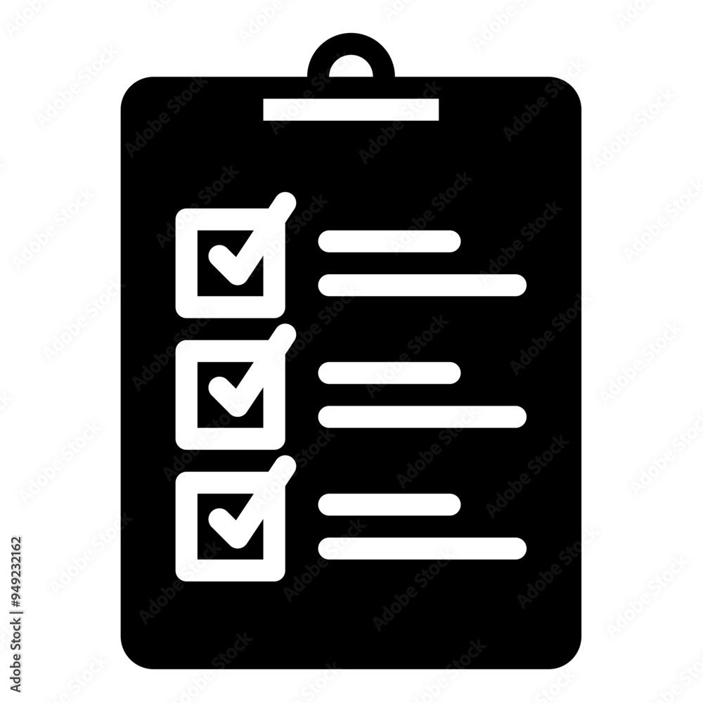 Checklist Note Stock Vector | Adobe Stock