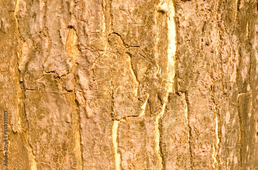The bark pattern of the Trembesi tree or Samanea Saman is a tall tree ...