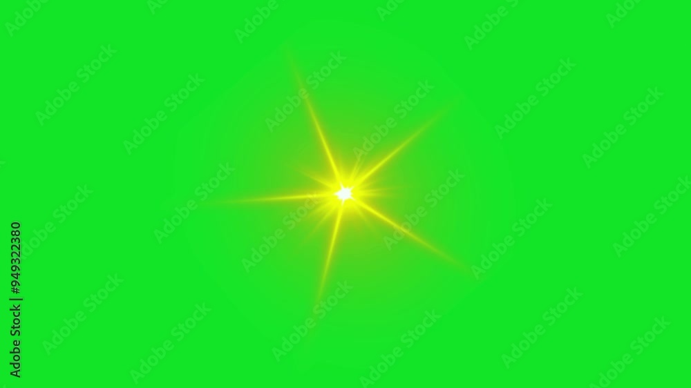 Lens flare top Resolution animation green screen video, footage of ...