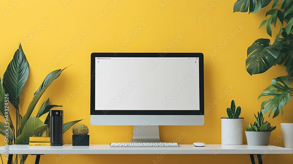 36. Modern website layout with parallax scrolling effect, trendy web design feature, immersive ...