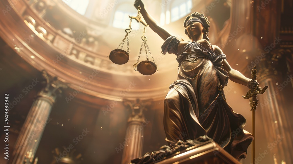 Conveying the drama and significance of judgment in court, where legal ...