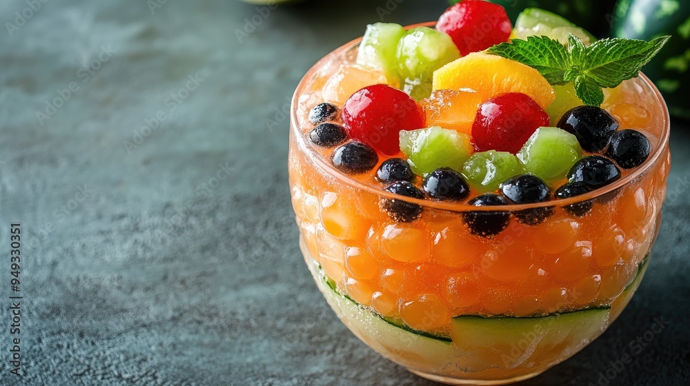 Korean Subak Hwachae cocktail, a traditional watermelon punch with ...