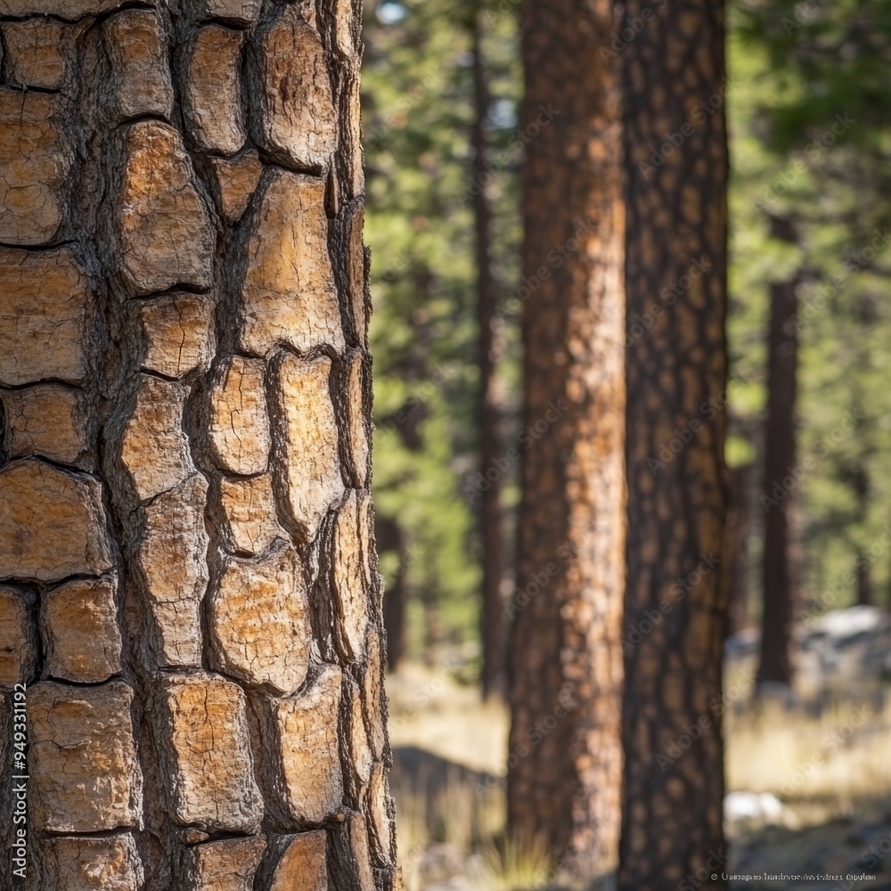 Mesmerizing Ponderosa Pine Forest Texture: Abstract Nature Puzzle from ...