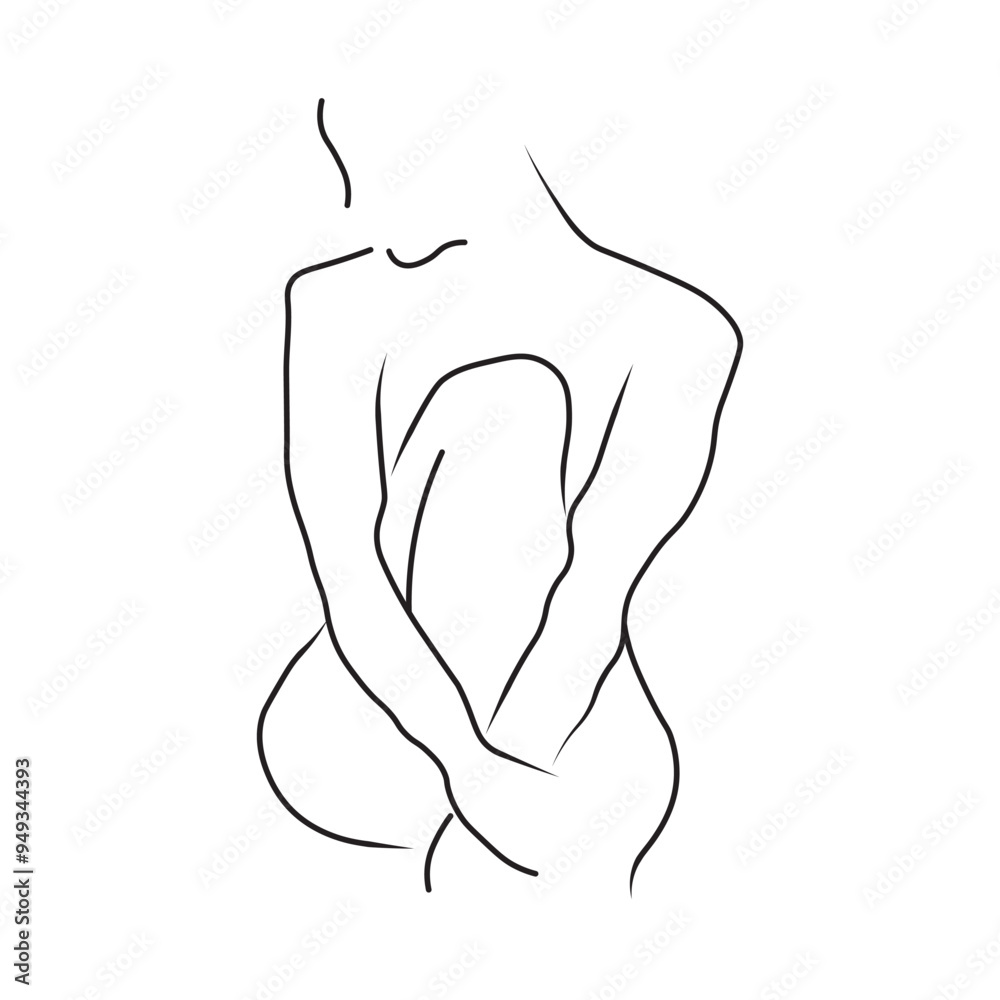 Body Silhouette Girl Outline Drawing Vector Images Beautiful Girl