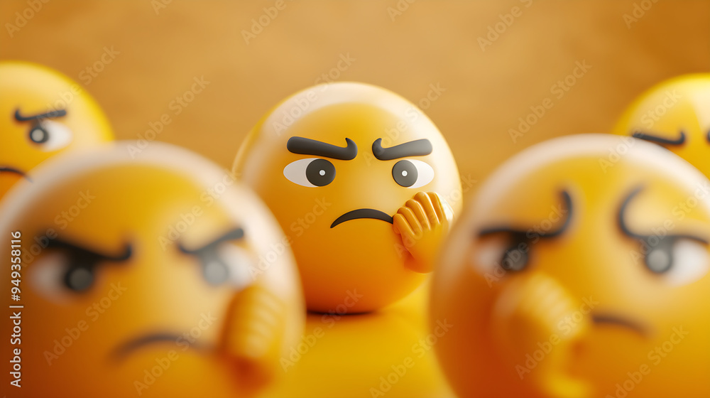 Deep Contemplation: A Series of Thinking Face Emojis Reflecting ...