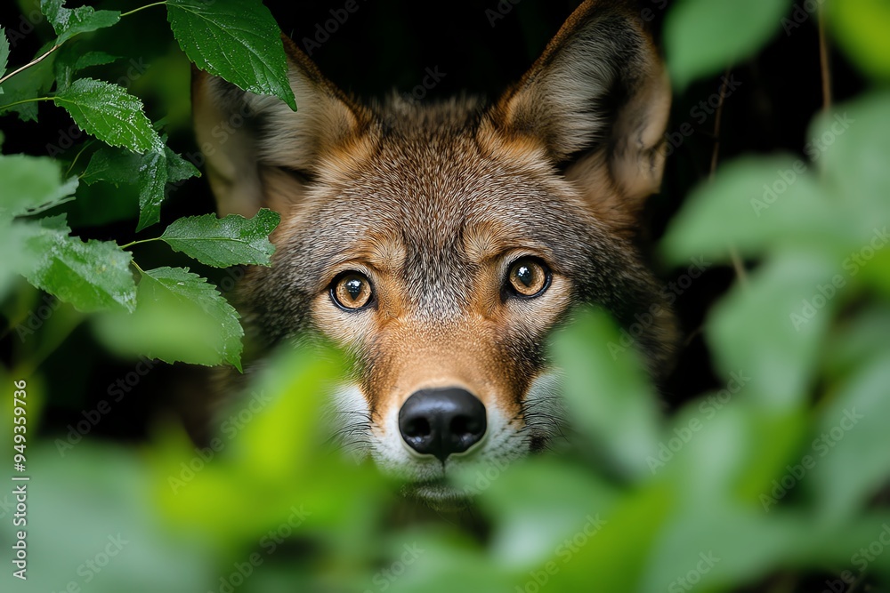 Hunting Forest with a predator on the prowl, captured in a photo where ...