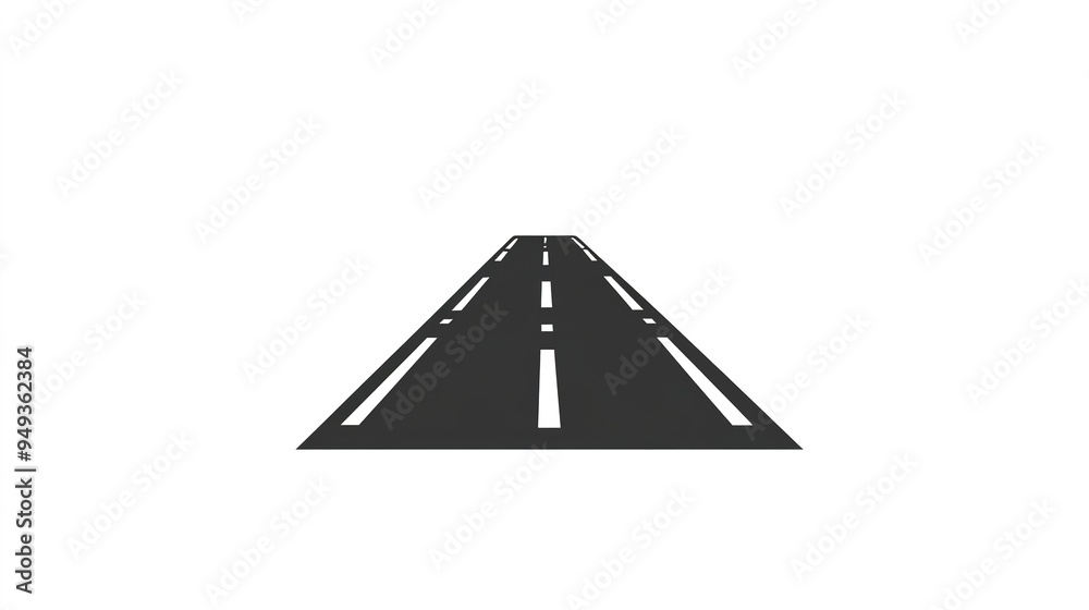Icon Representing Roads, Featuring a Simple and Clear Design to ...