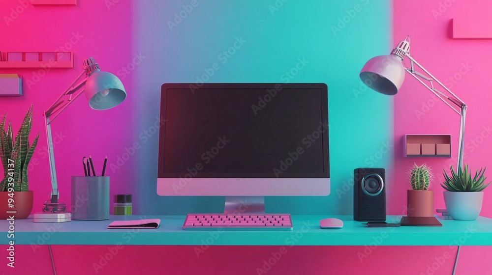 Modern website layout with parallax scrolling effect, trendy web design feature, immersive user ...