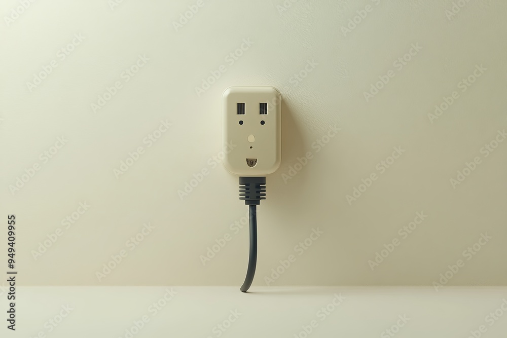 A floating electric plug with a short cord against 749 plug, electric ...