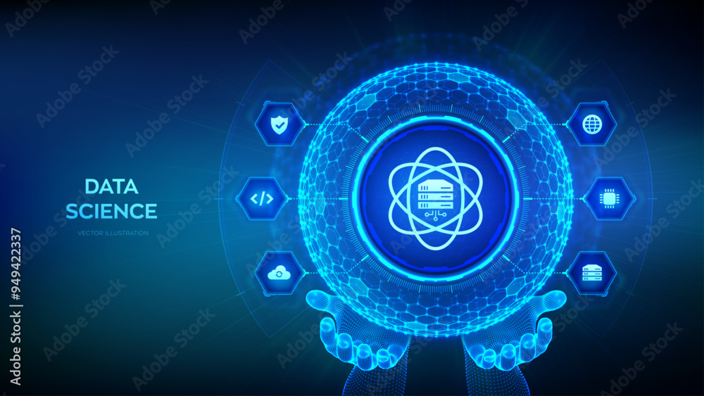 Data Science. Deep learning. Artificial intelligence, Analysis. Big ...