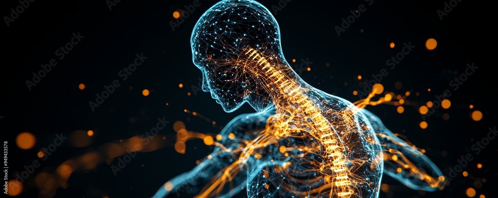 Illuminating Endorphins - Glowing Energy Representing Hormonal Vitality ...