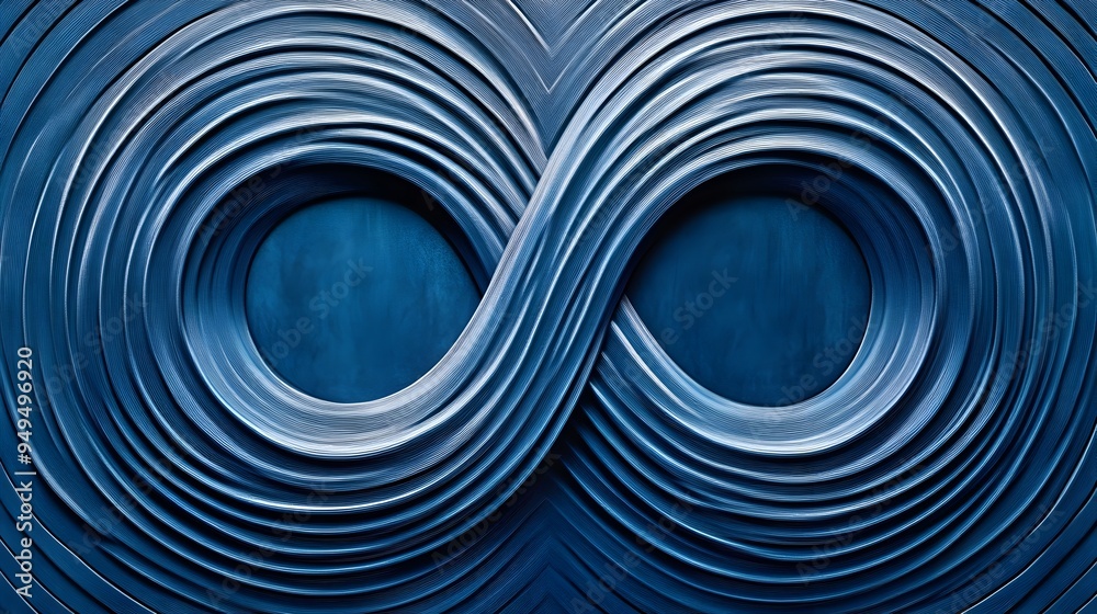Elegant Infinity Symbol with Flowing Interlaced Circles,Hypnotic Looped ...