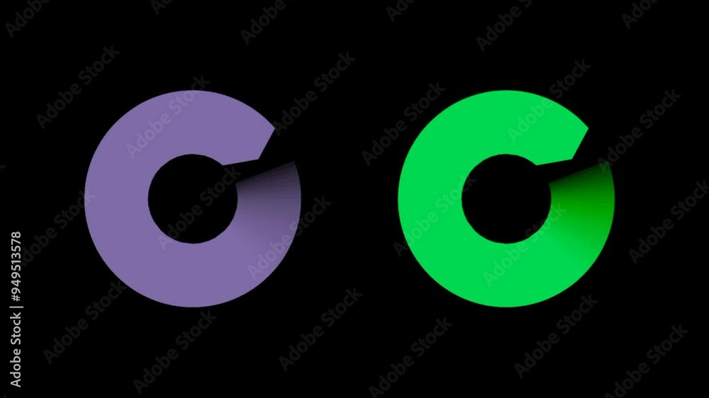 Loading Circle Video with Glow. Loading Animation on Transparent ...