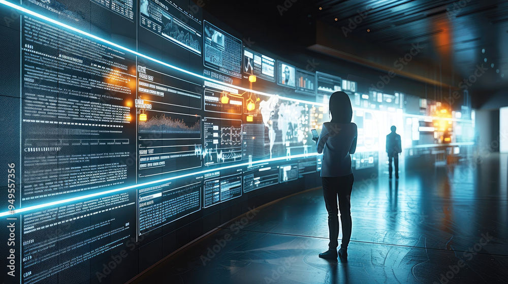 A graphic and textual display board that narrates the historical ...