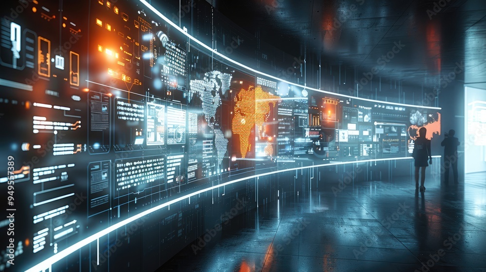 A graphic and textual display board that narrates the historical ...