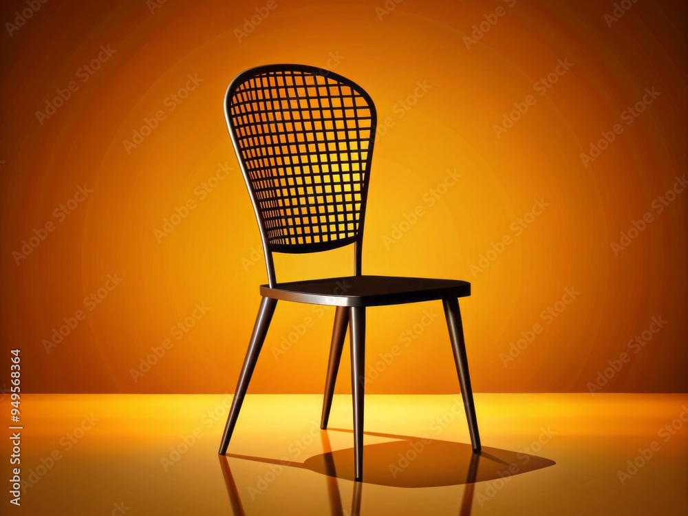 A chair, reduced to its essence, becomes a mere outline, a void in the ...