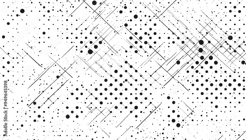 Repeating patterns of small, simple shapes like dots, crosses, or lines ...