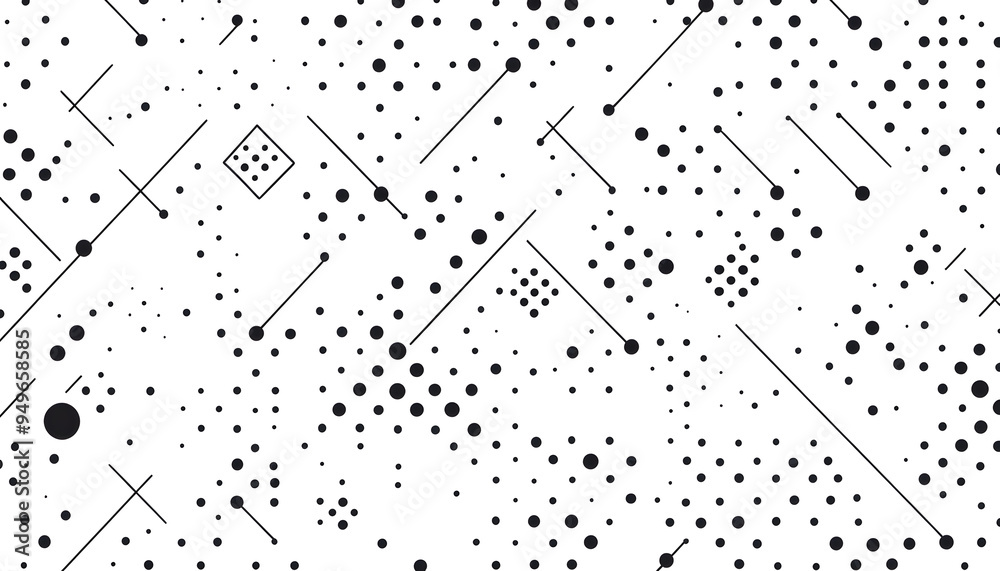 Repeating patterns of small, simple shapes like dots, crosses, or lines ...