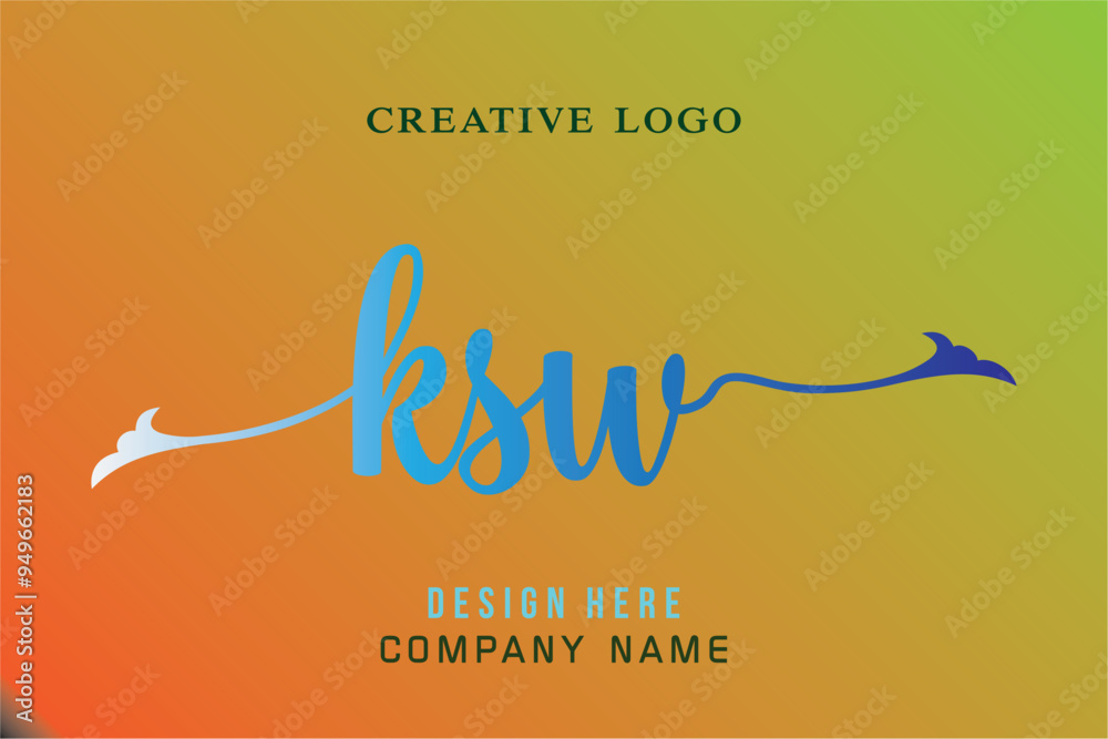 KSW lettering logo is simple, easy to understand and authoritative ...