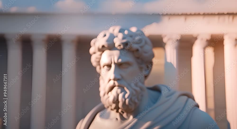 Stoicism concept sculpture of a stoic representing philosophy ancient ...