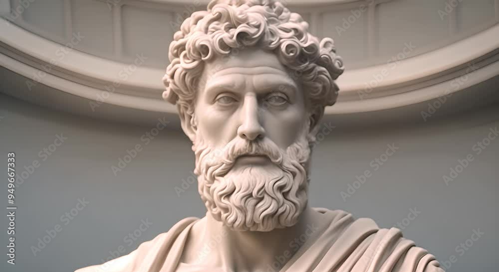 Stoicism concept sculpture of a stoic representing philosophy ancient ...