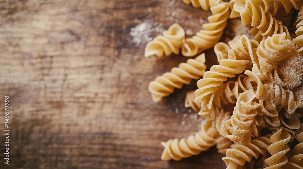 Background Featuring Various Pasta Shapes and Types, Showcasing a ...