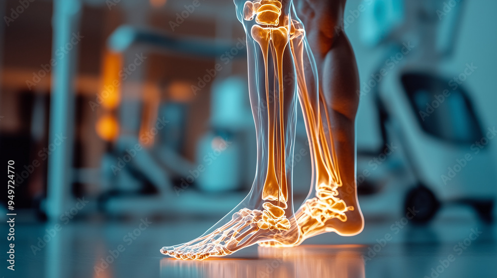 Anatomical Visualization of Human Legs Highlighting Bone Structure ...