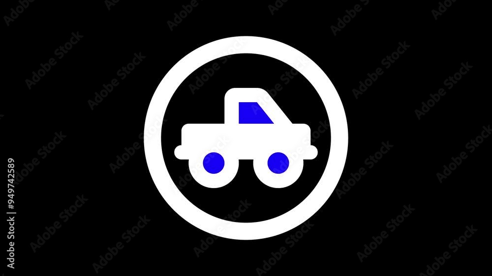 Animated public transport app icons transforming static symbols with ...