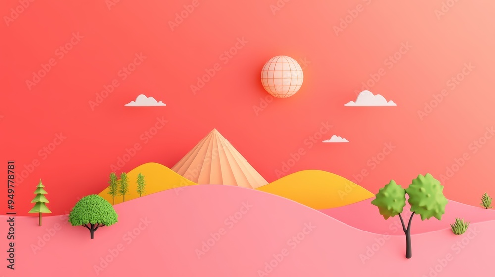 Graphic illustrating the rising global temperatures over the past ...
