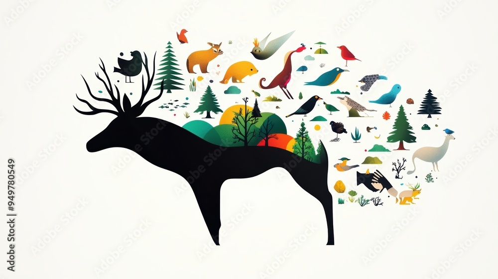 Illustrated infographic showcasing the incredible diversity of animal ...