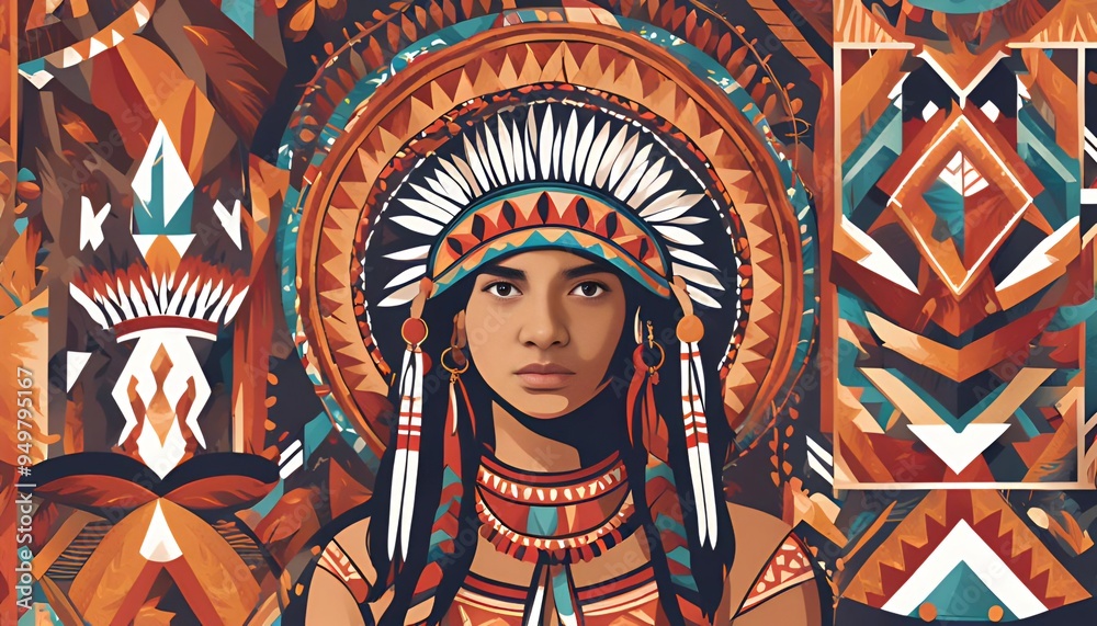 This powerful image represents Indigenous Peoples' Day, featuring ...