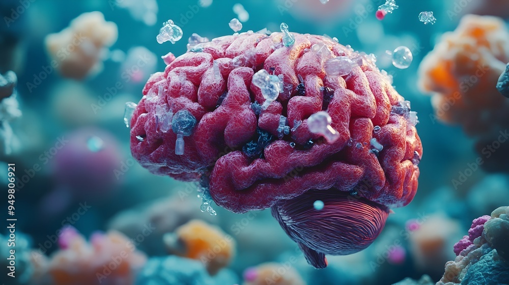Conceptual Brain Infested with Microplastics - Impactful Imagery for ...
