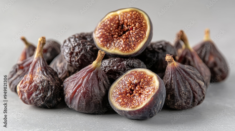 Dried Whole Figs: Displayed in a small round plastic packaging ...