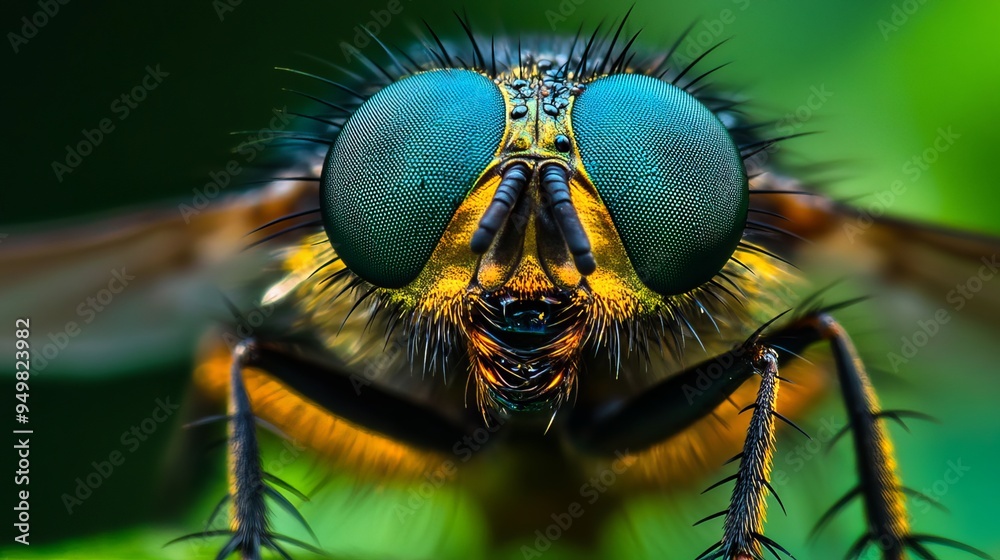 Close-up image of a blow fly, also known as a carrion fly or cluster ...