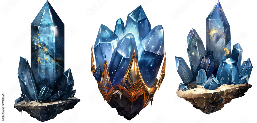 Magic Crystal Watercolor Clipart Illustration Featuring Enchanted ...