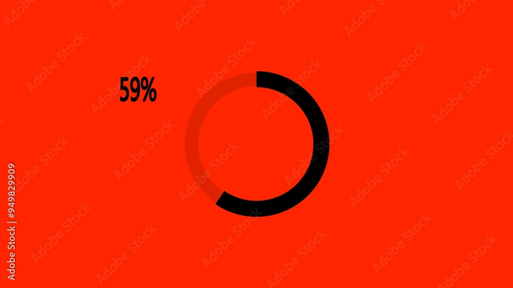 Loading bar animation. Process the circle progress bar animation by ...