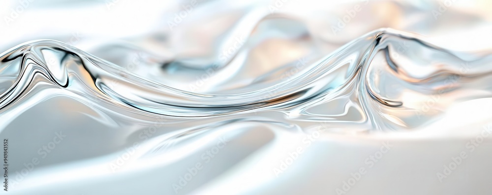 The smooth glass surface with light reflections was captured in a macro ...