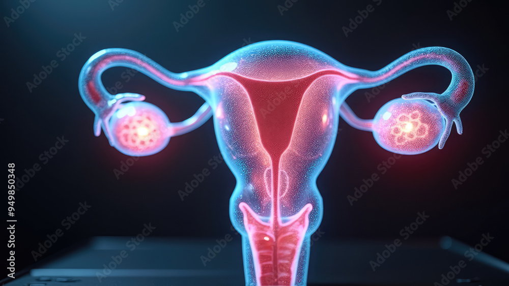 ภาพประกอบสต็อก Detailed 3D representation of the human female ...