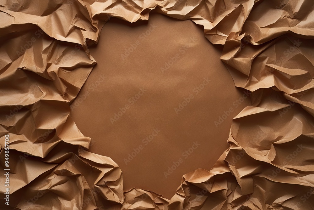 Rustic Humid Kinked Earthy Brown Paper Texture for Background and ...
