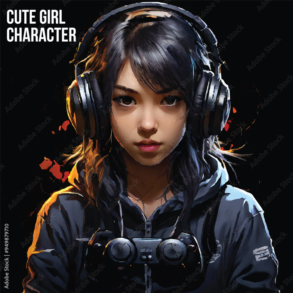 Vetor de Pro gamer girl Esport gaming mascot logo design. Gamer girl ...