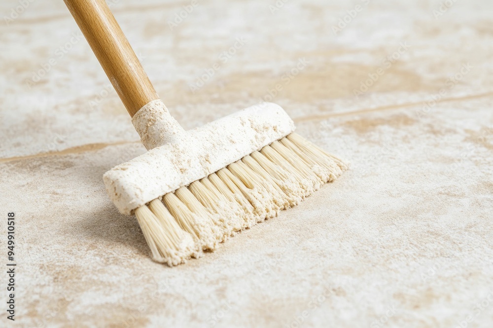 Cleaning a neglected floor to restore its original shine, demonstrating ...
