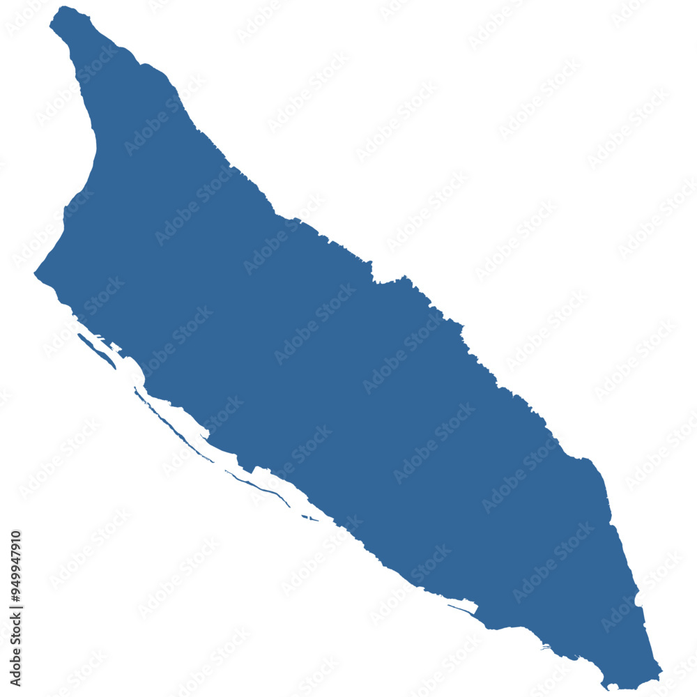 Vector outline map of Aruba Stock Vector | Adobe Stock