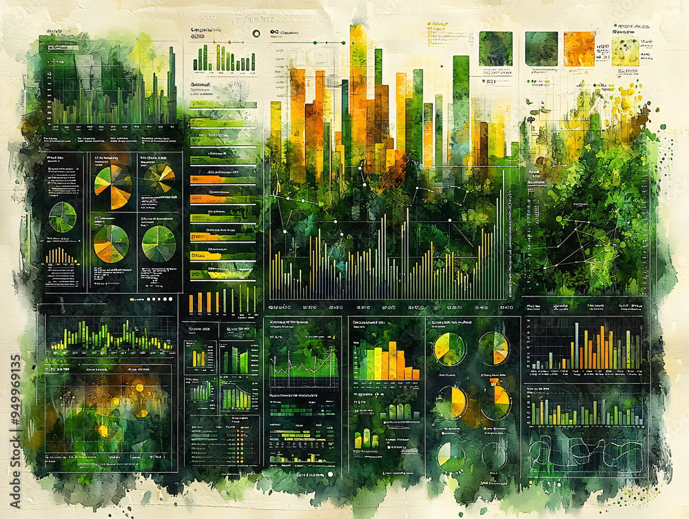 a hand drawn dashboard having only olive and black and bright green ... a hand drawn dashboard having only olive and black and bright green ...