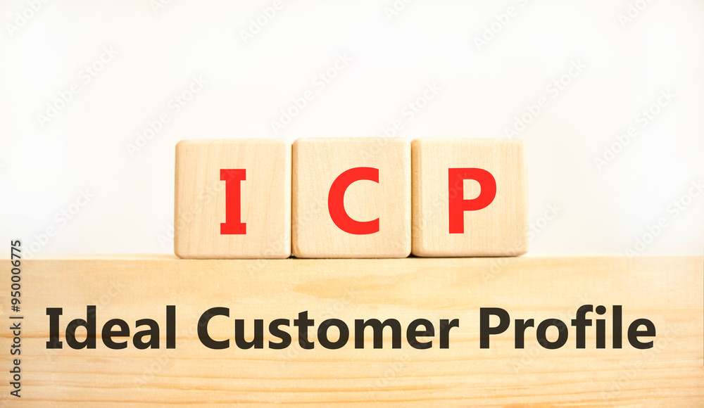 ICP ideal customer profile symbol. Concept words ICP ideal customer ...