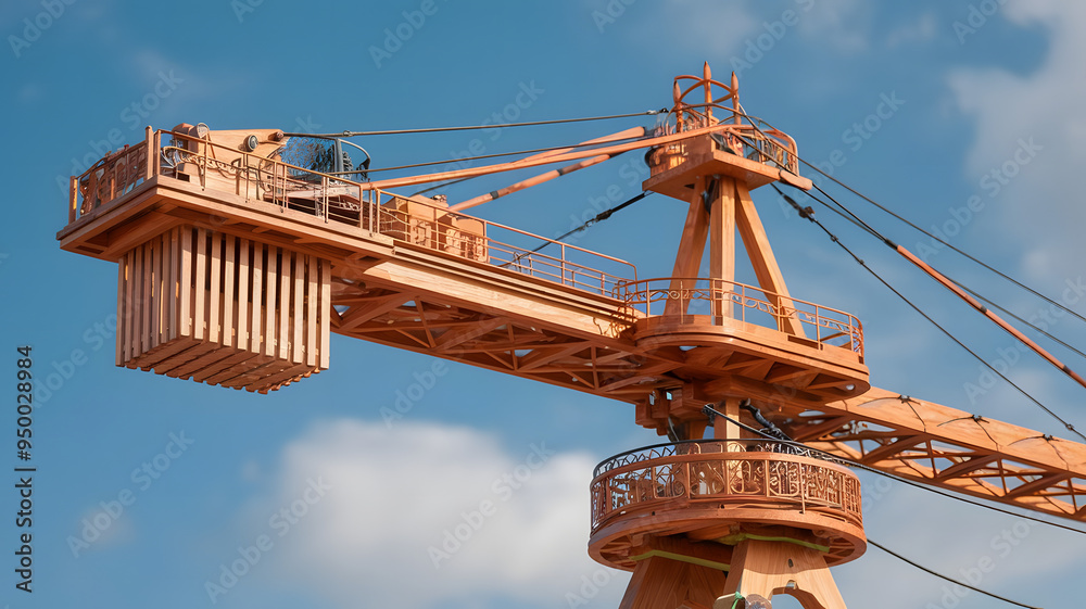 Professionally crafted 3D wooden model of Heavy Lift Crane. Stock ...